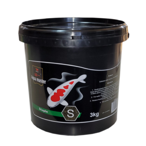 Aqua Master Koi Food Staple Small - 3kg Bucket - Omega Store